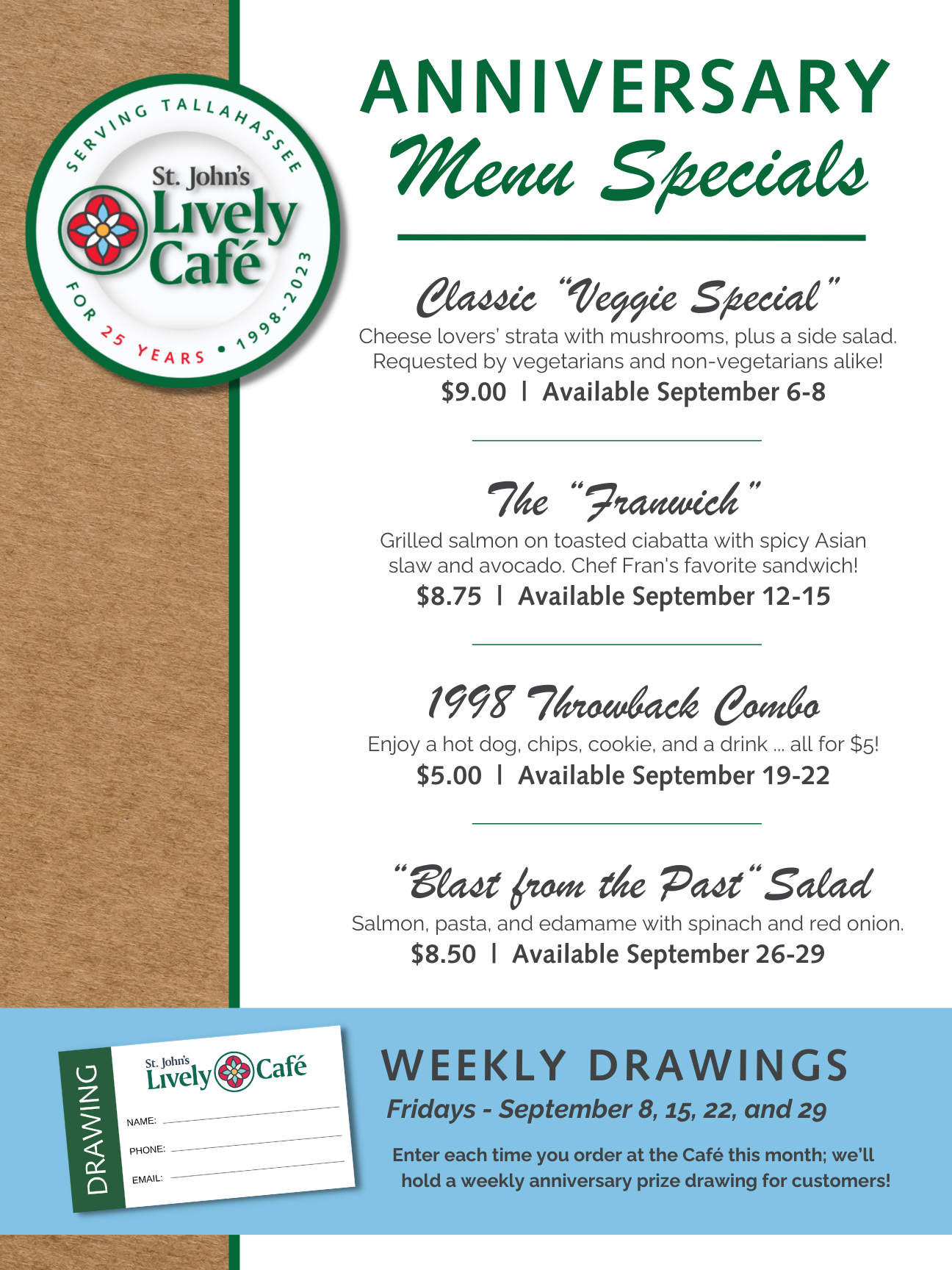 Lively Café’s 25th Anniversary - St. John's Episcopal Church