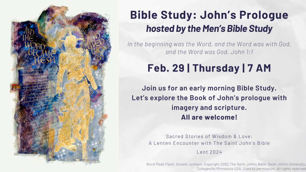 Men’s Bible Study Hosts The Saint John’s Bible: John’s Prologue - St. John's Episcopal Church