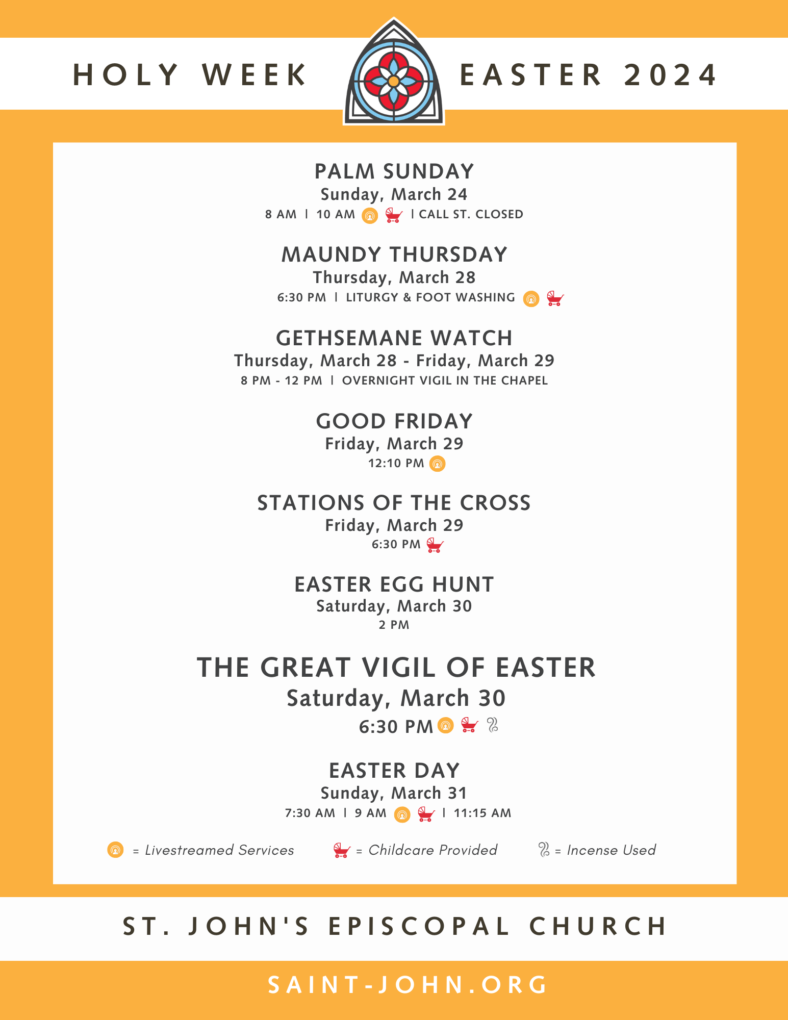 Holy Week & Easter 2024 - St. John's Episcopal Church