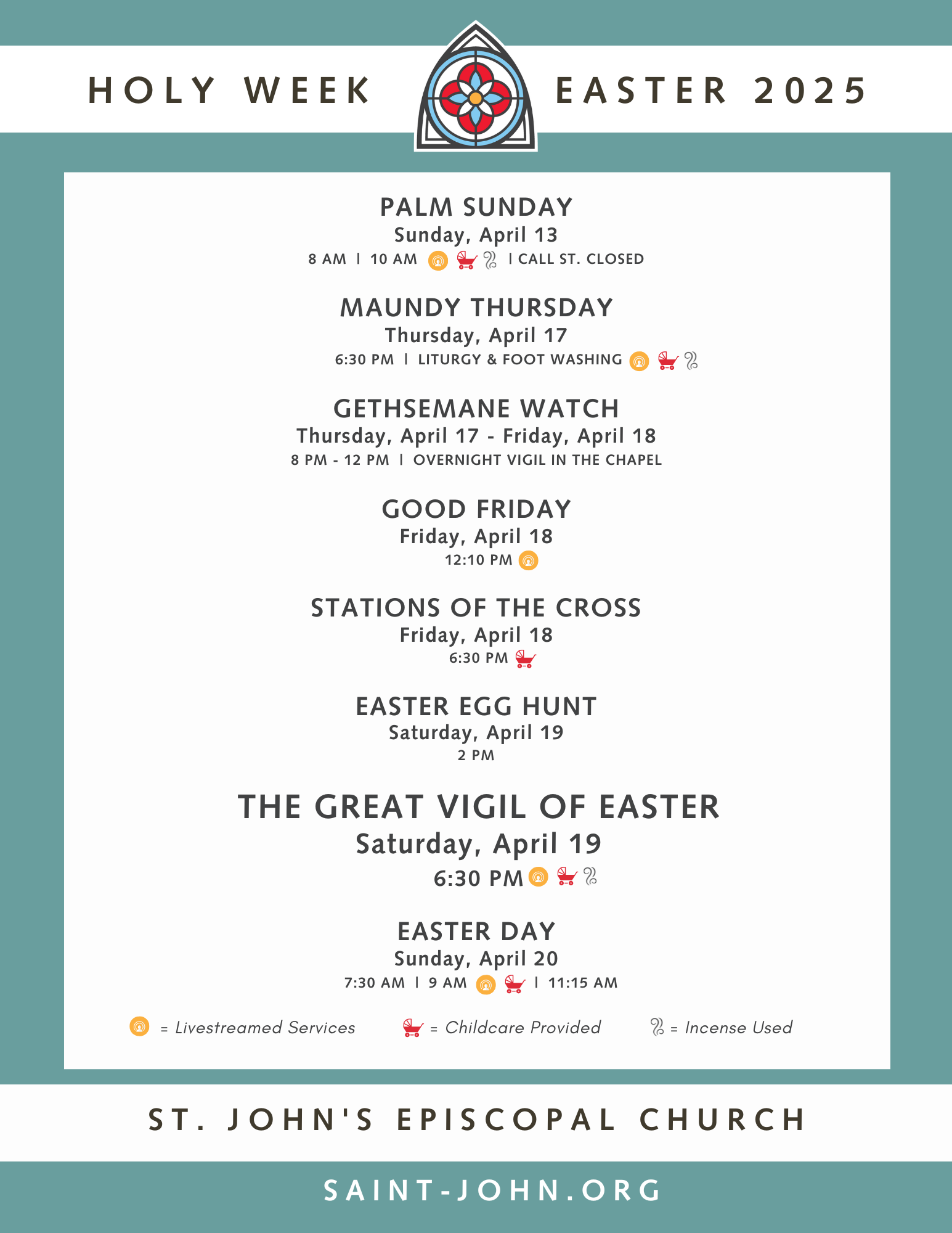 Holy Week & Easter 2025 - St. John's Episcopal Church