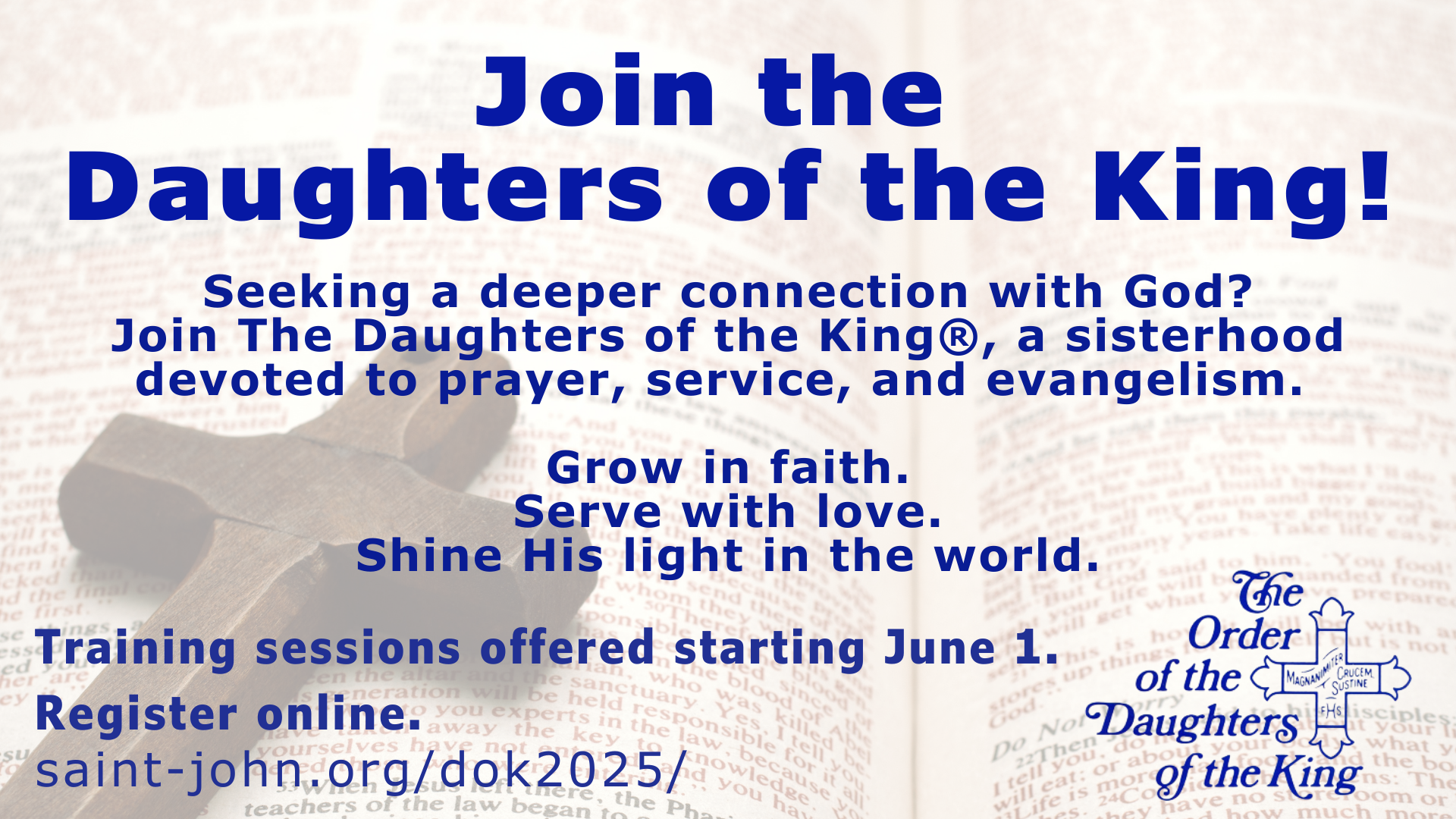 Join the Daughters of the King - St. John's Episcopal Church