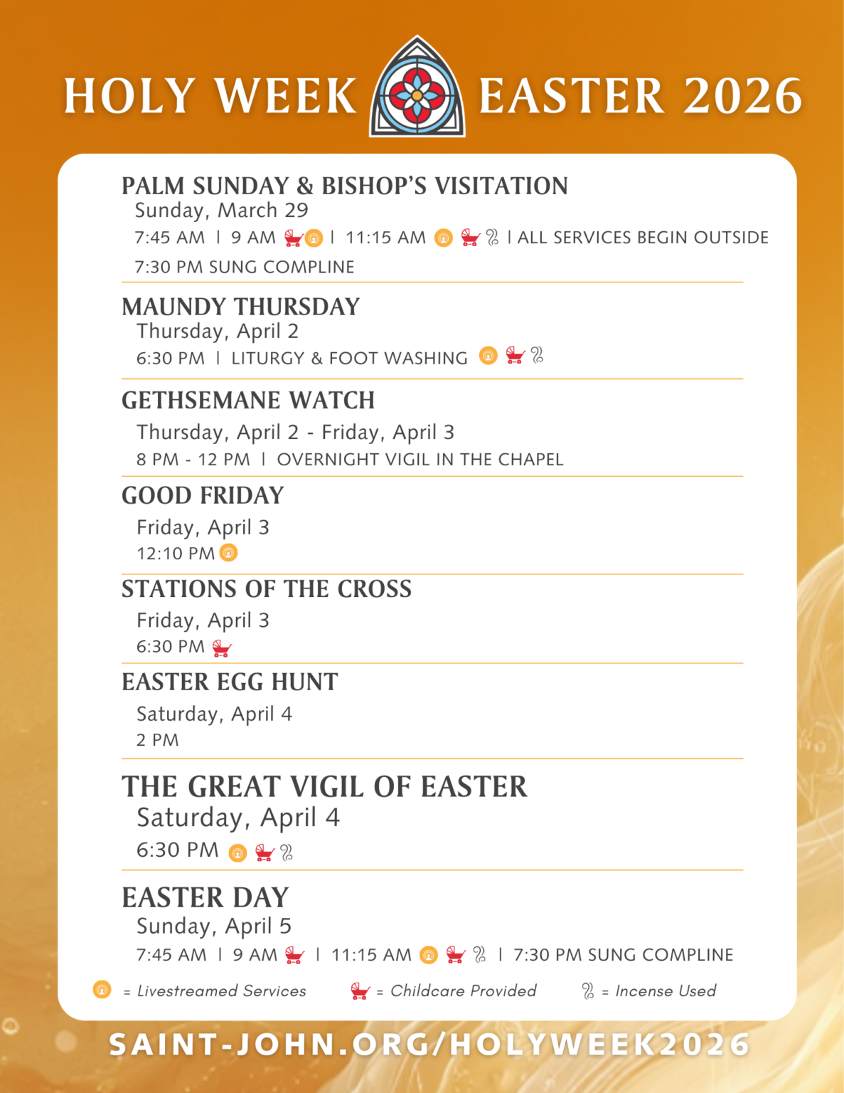 Holy Week & Easter 2026 - St. John's Episcopal Church